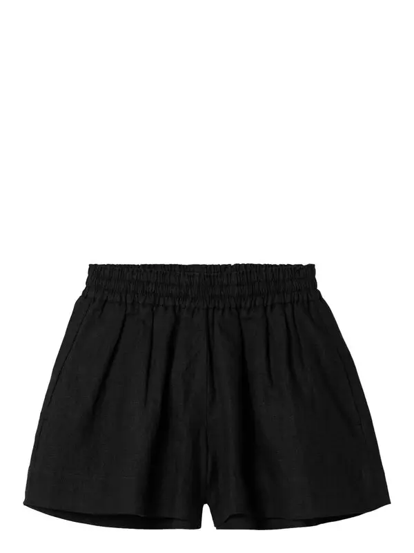Suzie Kondi Shkip Linen Shorts - Black