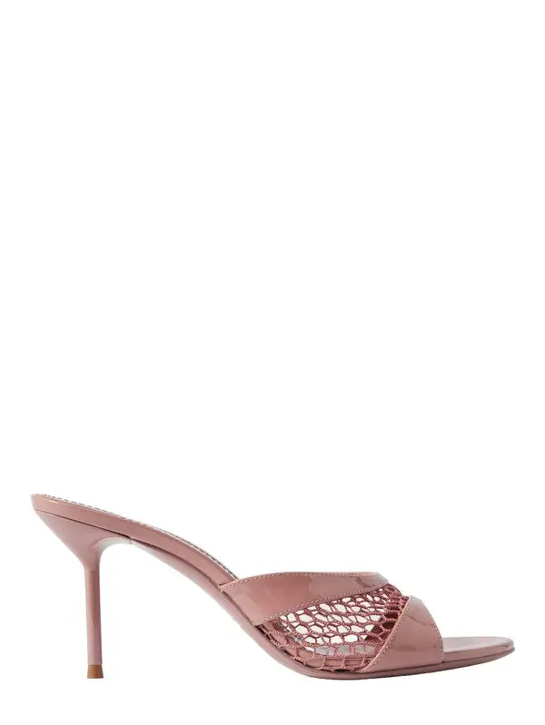 Paris Texas Lidia Patent-leather And Mesh Sandals - Pink