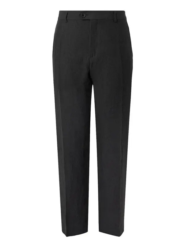 A KIND OF GUISE Straight-leg Linen Suit Trousers - Black