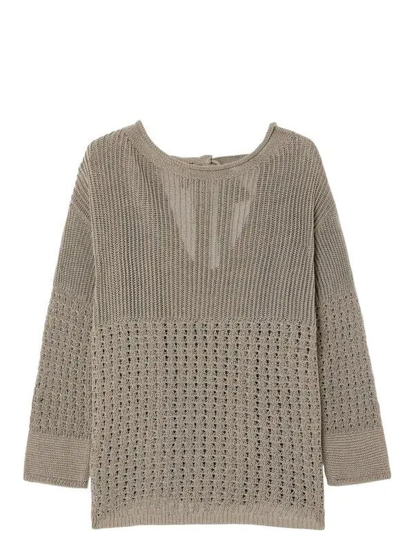 Max Mara Paggi Crocheted Cotton-blend Sweater - Neutrals