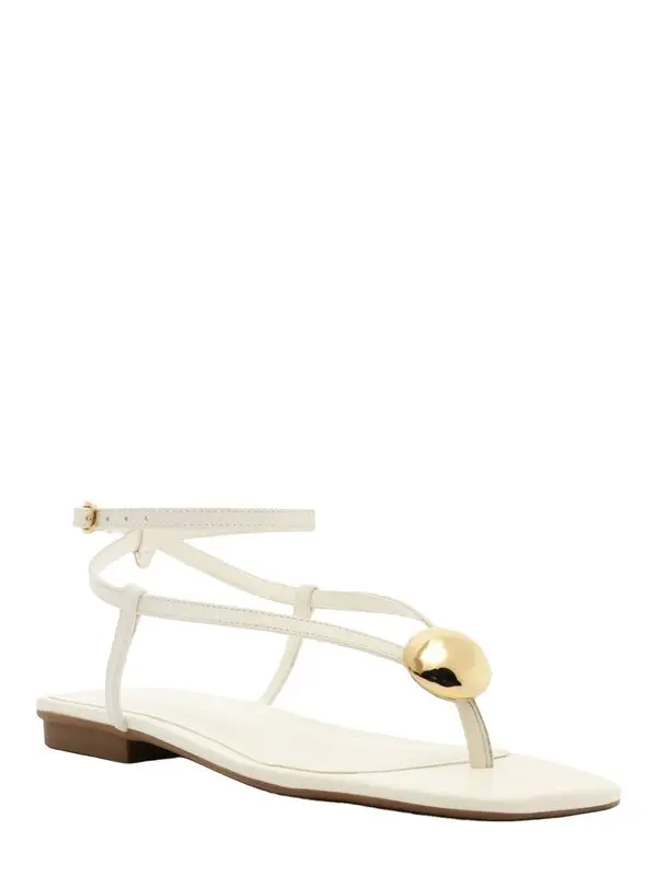 AREZZO Zuri Ankle Strap Sandal - White