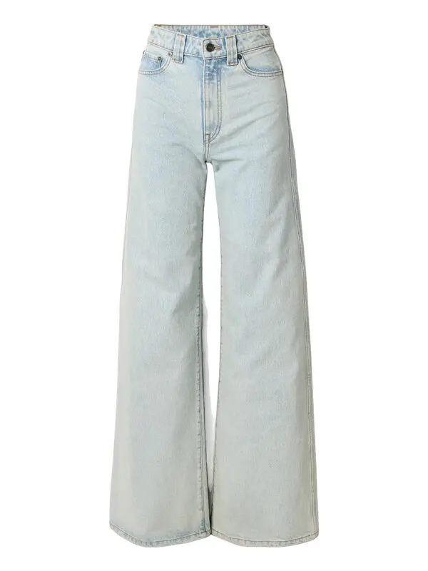 Khaite Dane High-rise Wide-leg Jeans - Blue