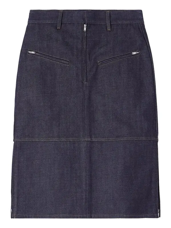 JIL SANDER Denim Midi Skirt - Blue
