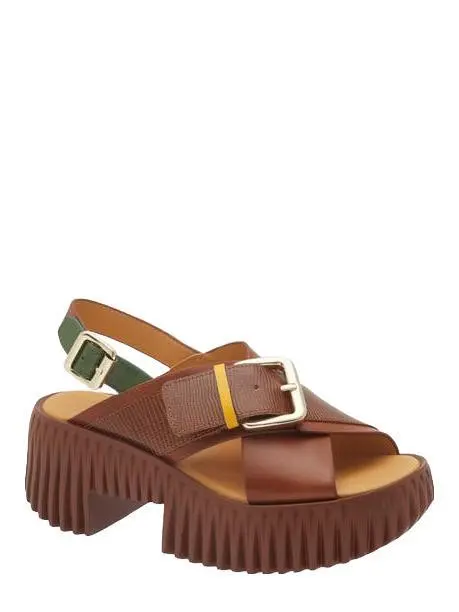 4CCCCEES Plia Juno Platform Slingback Sandals - Brown