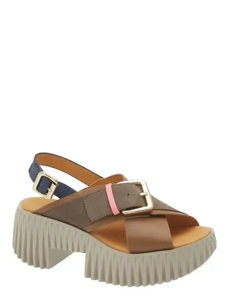 4CCCCEES Plia Juno Platform Slingback Sandals - Mud
