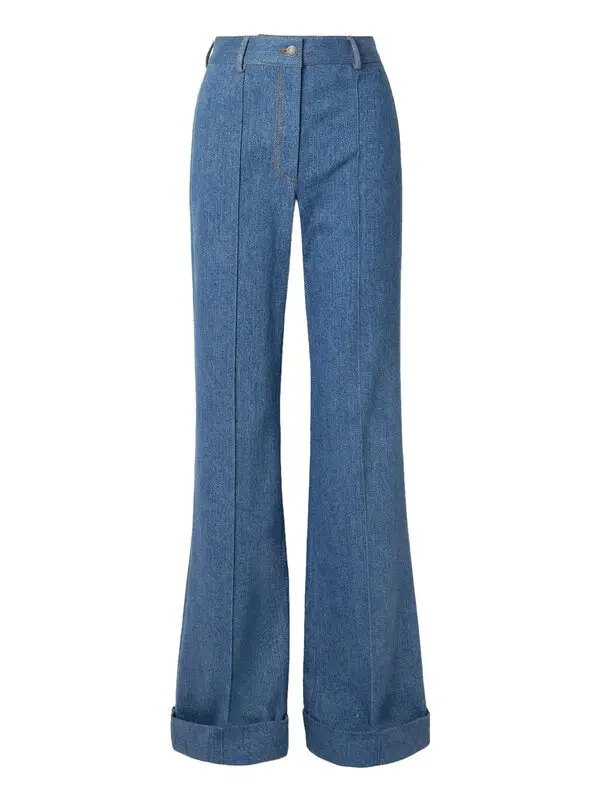 Adam Lippes Deeda High-rise Wide-leg Jeans - Blue