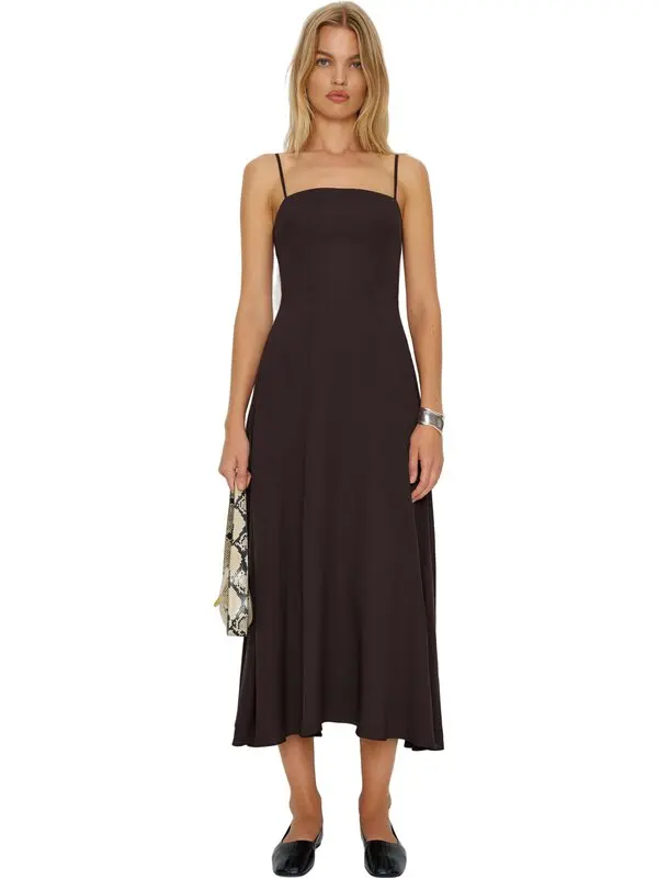 REFORMATION Monette Midi Dress - Brown