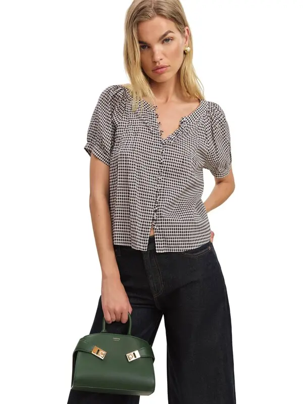 REFORMATION Calia Top - Black