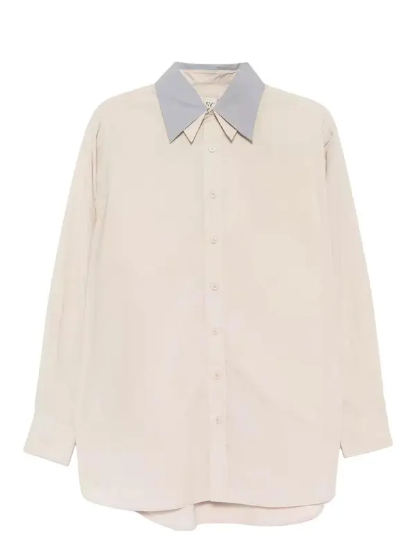 RECTO Contrast Double-collar Shirt - Neutrals