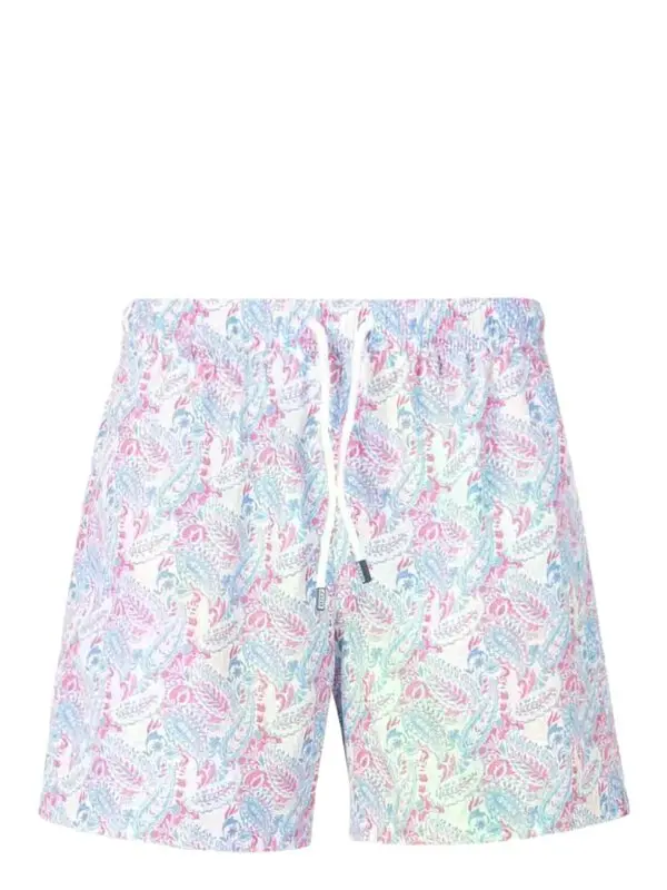 Fedeli Floral-print Swim Shorts - Pink