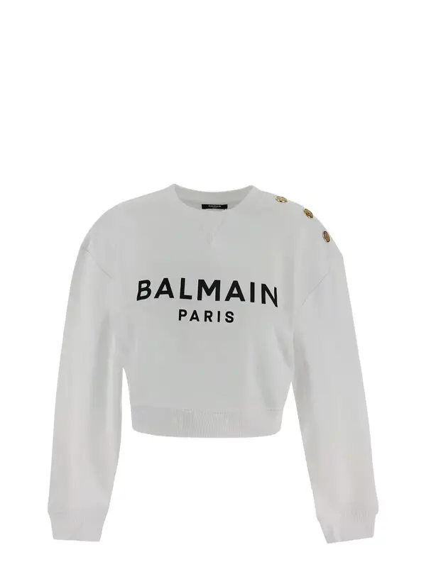 Balmain Logo-print Sweatshirt - White