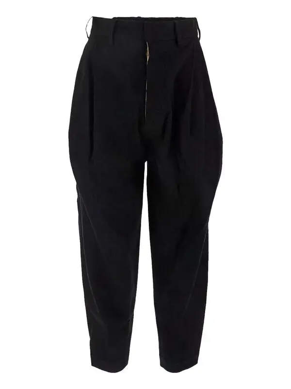 UMA WANG Linen-blend Trousers - Black