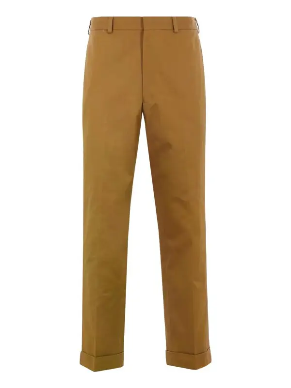 J.PRESS Gabardine Chino Trousers - Brown