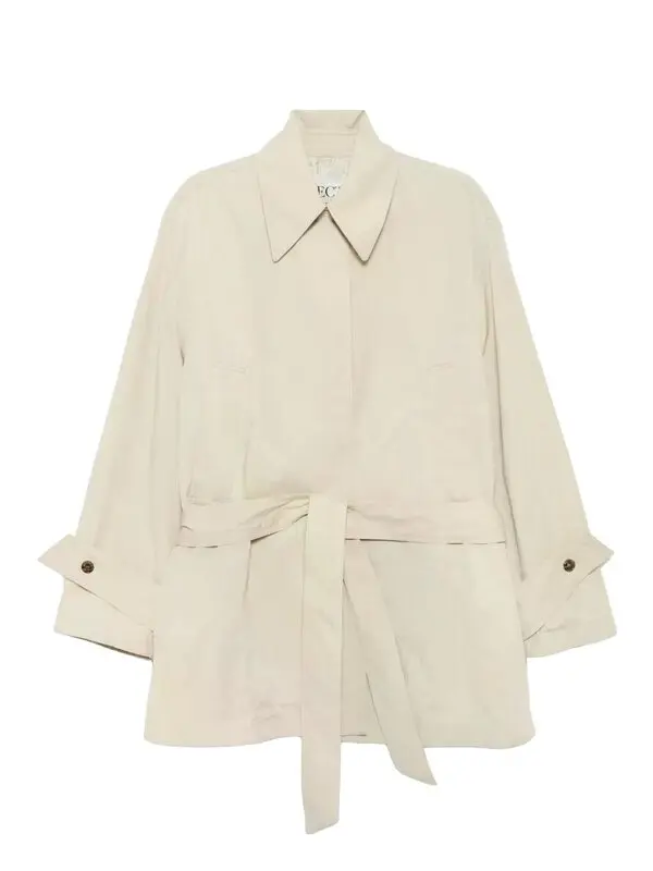RECTO Short Trench Coat - Neutrals
