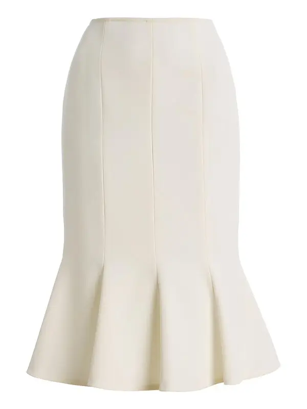 HARITHAND Joan Crepe Midi Mermaid Skirt - White