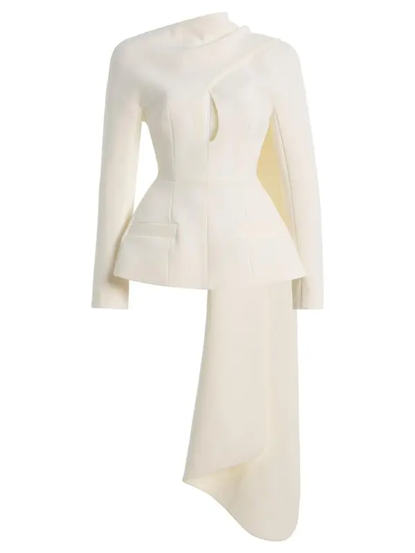 HARITHAND Sash-detailed Crepe Top - White