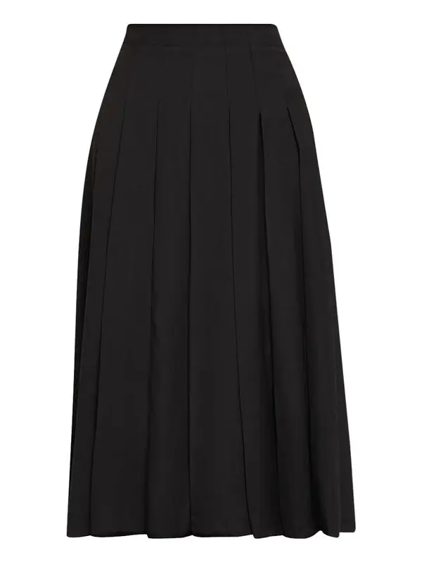 Courtney Zheng Hilde Pleated Raw Edge Skirt - Black