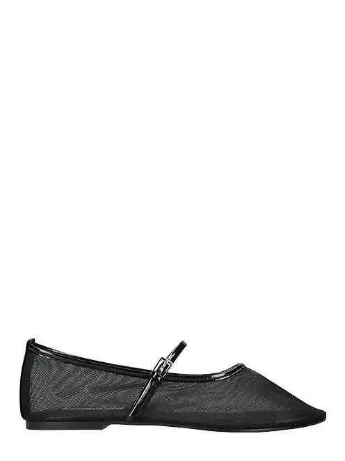 Steve Madden Mesh Mary Jane Flats - Black