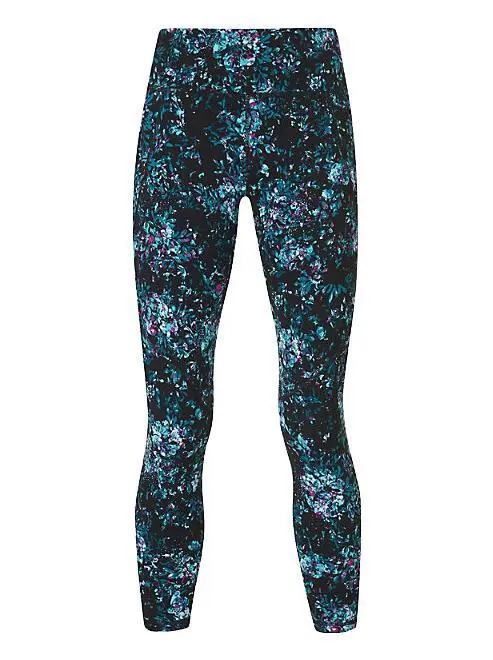 Sweaty Betty Power 7/8 Graphic-print High-rise Stretch-jersey Leggings - Black Peony Print