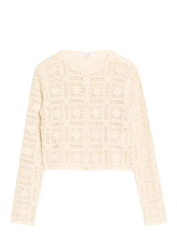 FRAME The Crochet Cardigan - Cream