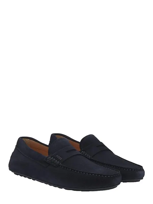BOSS Slip-on Penny Loafer Moccasins - Dark Blue