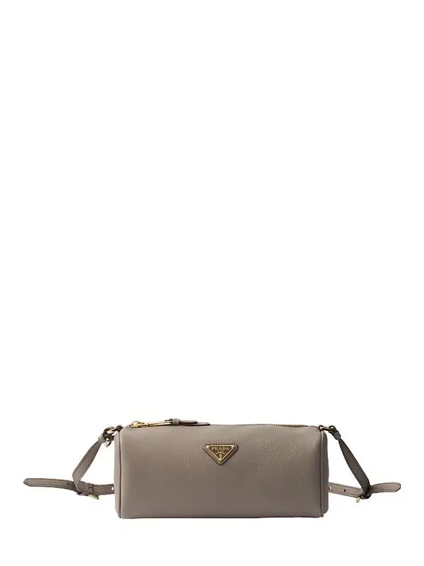 Prada Leather Pouch - Clay Grey