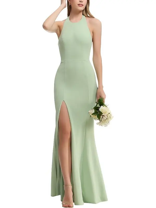Dress The Population Paige Halter Gown - Sage
