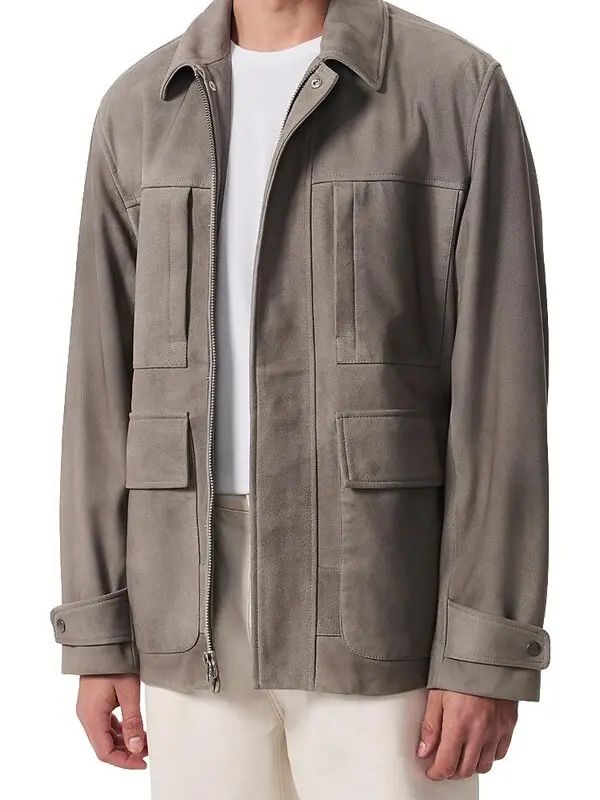 Rag & Bone Pace Suede Chore Jacket - Desert