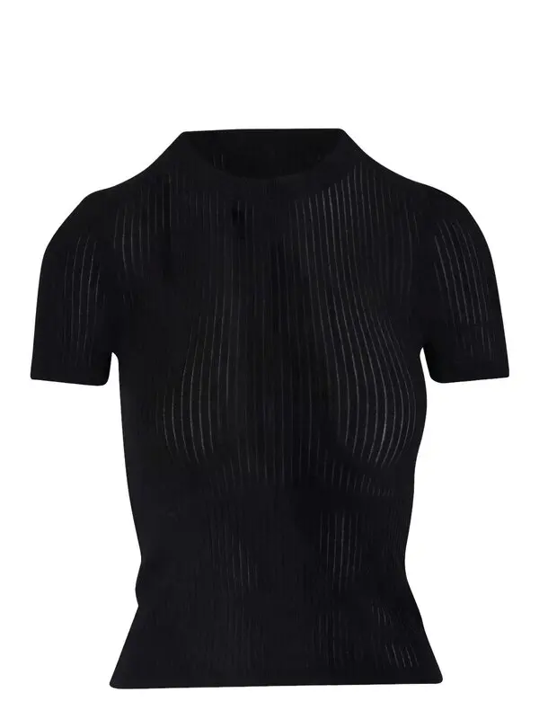 NILI LOTAN Ribbed T-shirt - Black