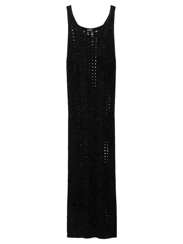 Liu Jo Open-knit Maxi Dress - Black