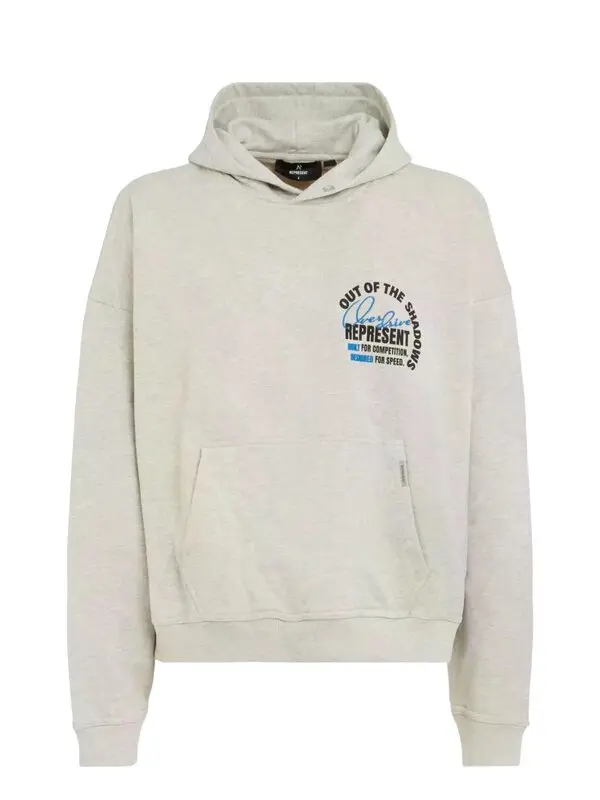 REPRESENT Logo-print Hoodie - Grey