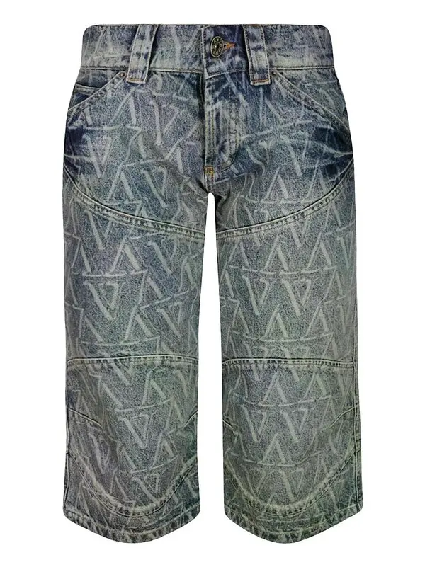 Vaquera Printed Shorts - Blue