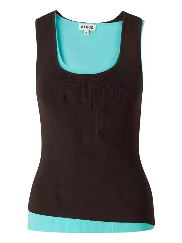 Staud Jersey Tank Top - Brown
