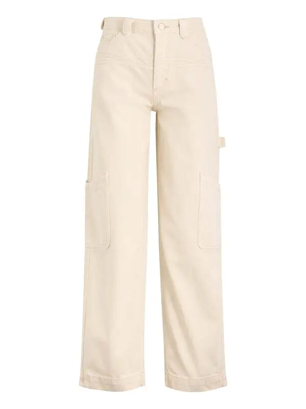 DAMSON MADDER Drew Straight-leg Cargo Jeans - Cream