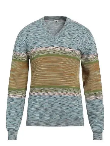 Missoni Wool V-neck Lightweight Knit Sweater - Blue