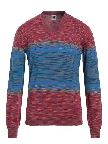 Missoni Wool V-neck Lightweight Knit Sweater - Red