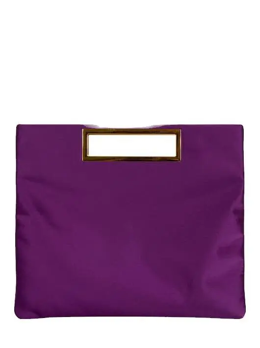 Jeffrey Campbell To-go Satin Clutch - Purple Satin