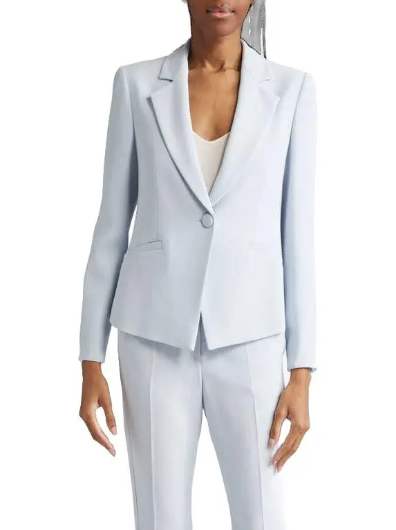 Emporio Armani Cady Cropped Blazer - Zen Blue