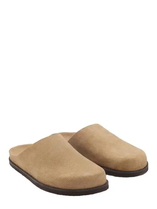 Mango Suede Clogs - Beige