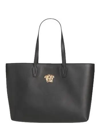 Versace Pebbled-leather Shopper Bag - Black