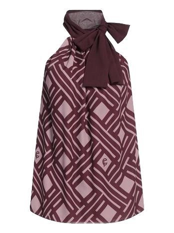 CRISTINAEFFE Geometric-print Crepe Top - Plum
