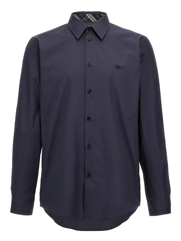Burberry Logo Embroidery Shirt - Blue