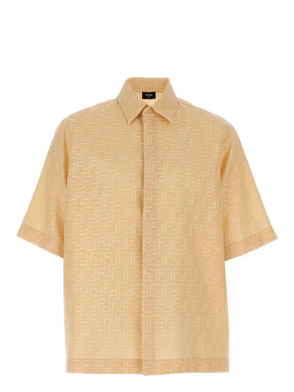 Fendi Ff Jacquard Shirt - Beige