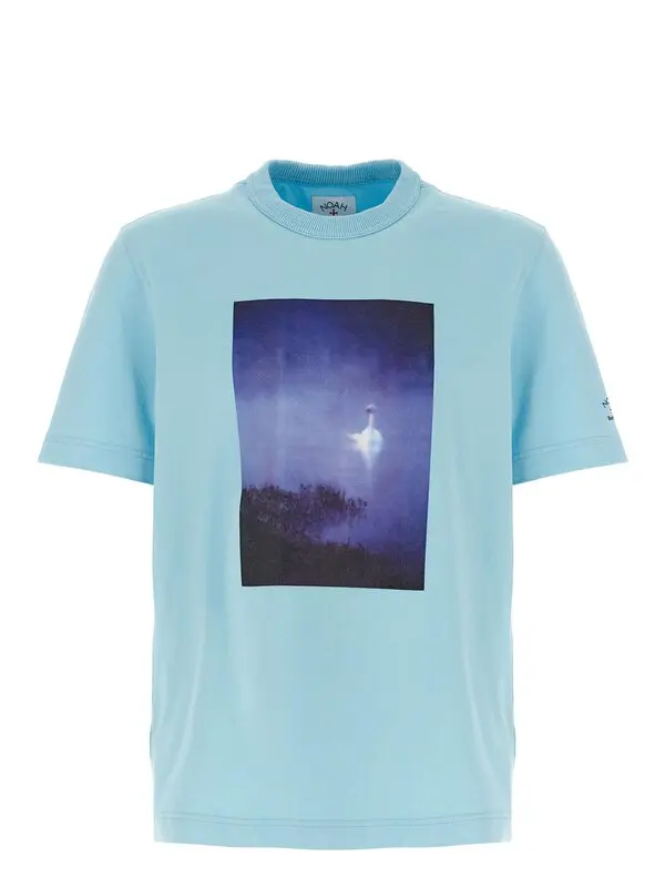 Barbour X Noah 'archive Swan' T-shirt - Light Blue