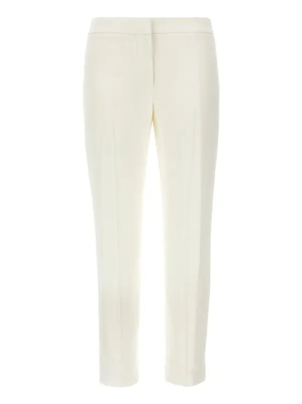 Alexander McQueen Crepe Straight Pants - White