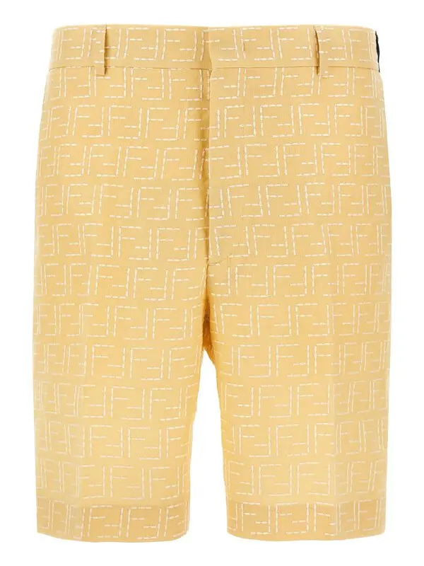 Fendi Jacquard Bermuda Shorts - Yellow