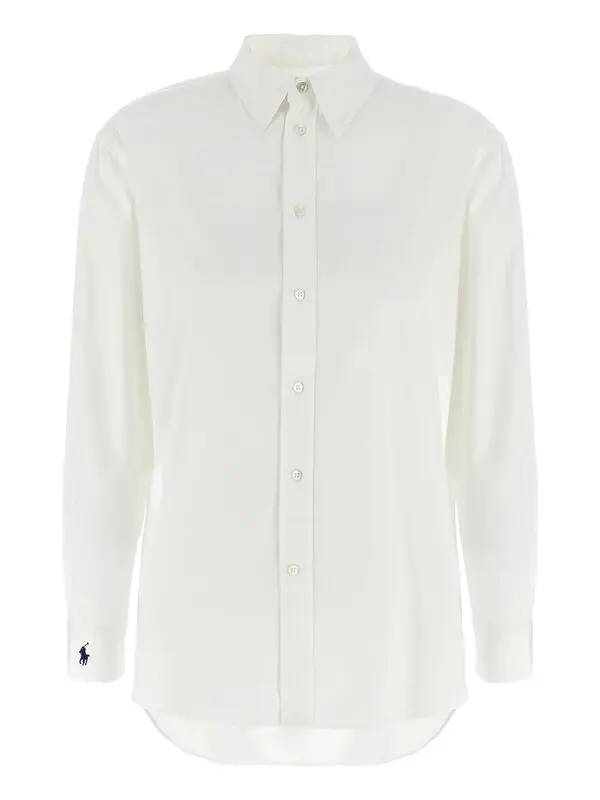 Polo Ralph Lauren Embroidered Cuffs Shirt - White