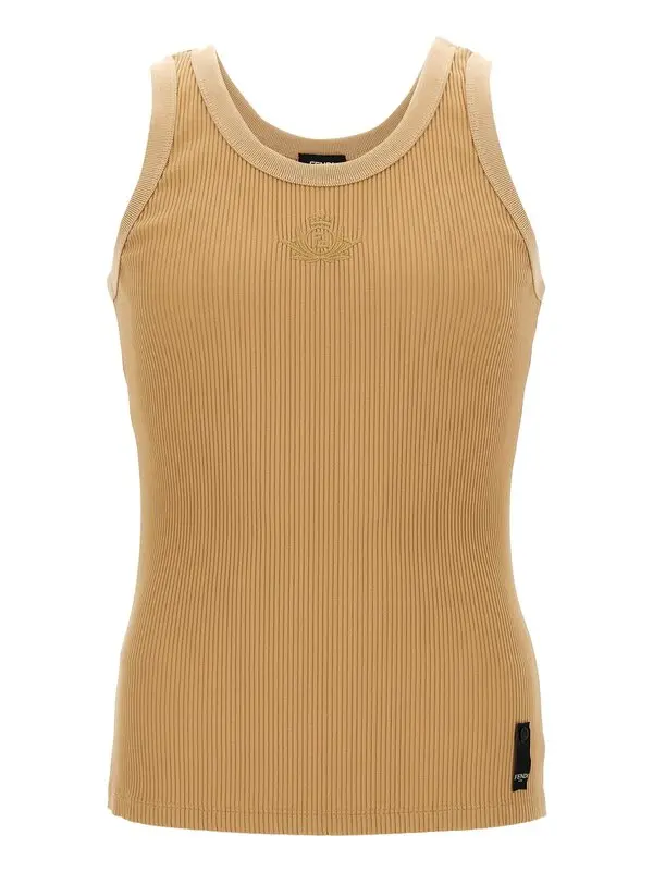 Fendi Crest Tank Top - Beige