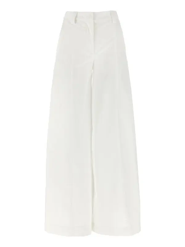 THELATEST Chino Sculpture Leg Trousers - White