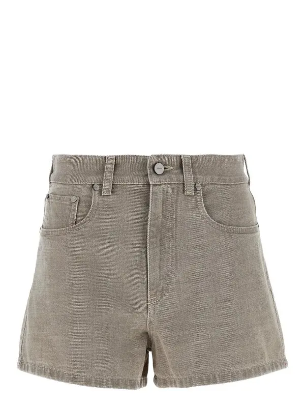 Fendi Stamp 1925' Denim Shorts - Beige